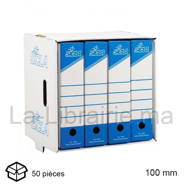 50 Boites d'archives en carton - 100 mm - La-Librairie.ma - Fourniture ...