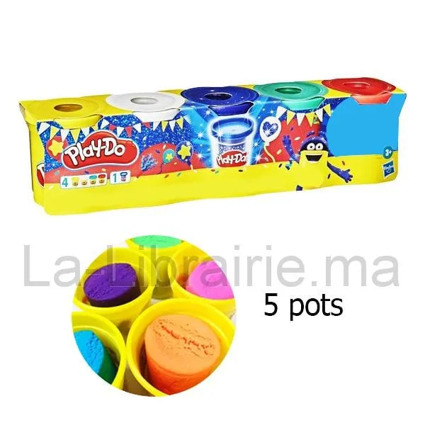 Pâte à modeler play dough 5 pots couleurs | La-Librairie.ma