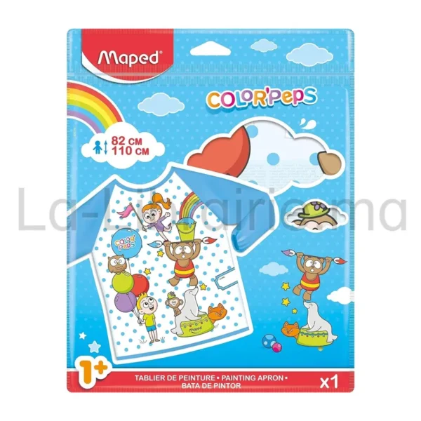 Tablier de peinture Maped Color’Peps pour enfant de 82 à 110 cm